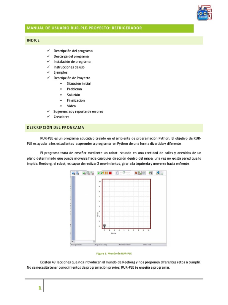 Guía RUR-PLE para Principiantes | PDF | Python (lenguaje de ...