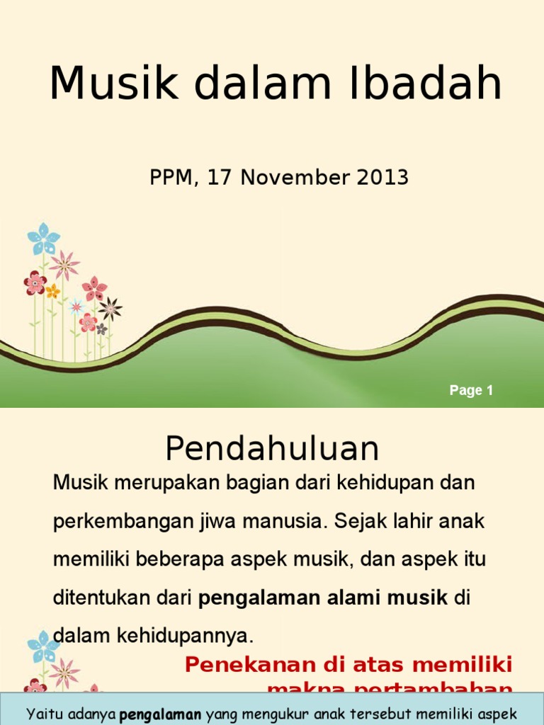 Musik Dalam Ibadah Dan Puji-Pujian Kristen-1 | PDF