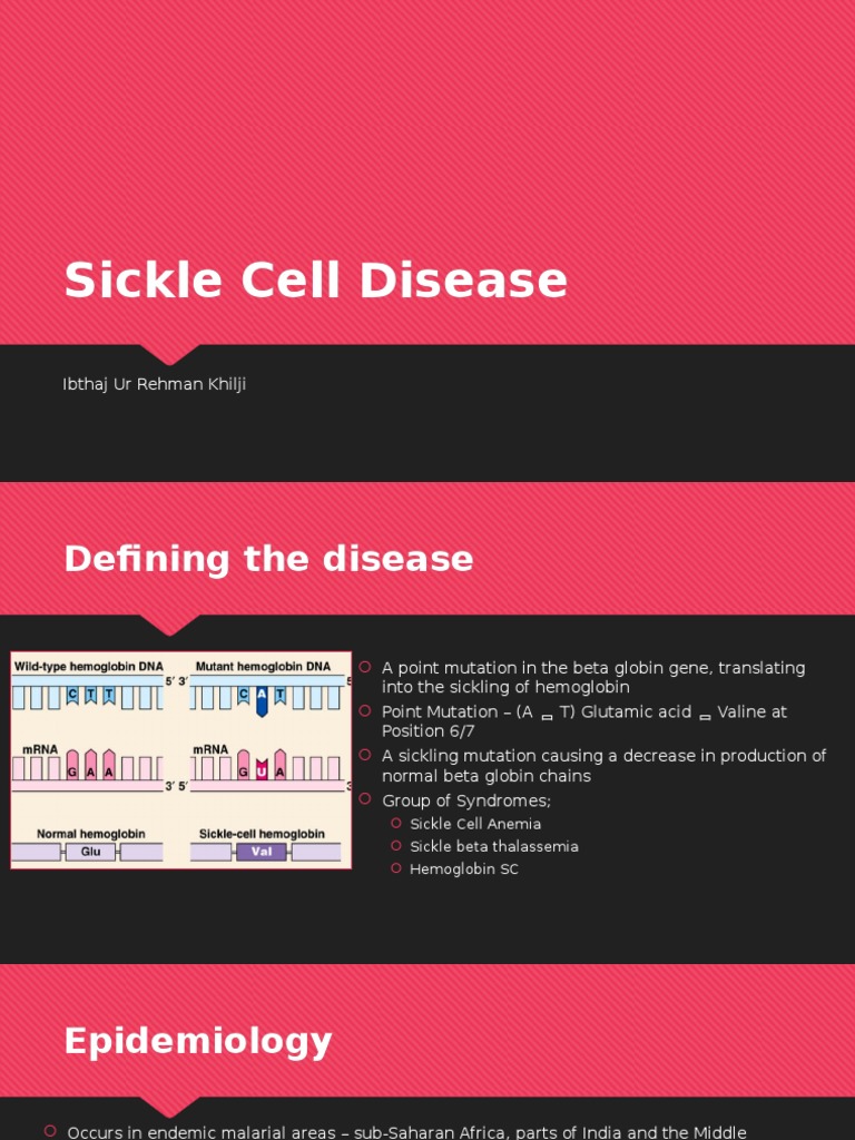 Sickle Cell Presentation | Download Free PDF | Sickle Cell Disease | Anemia
