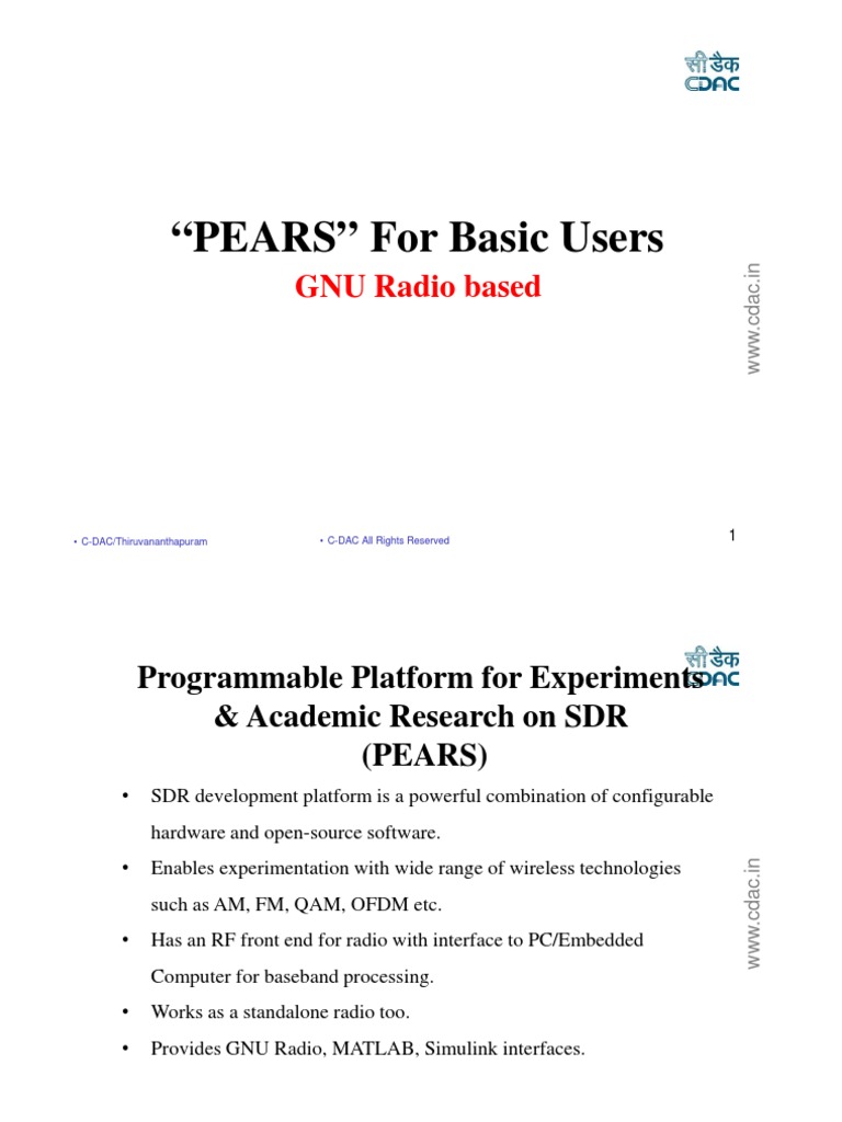 L1-PEARS-Interface With GNU Radio | PDF | Software Defined Radio ...