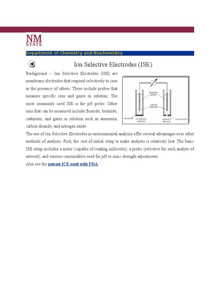 Ion Selective Electrode | PDF | Ph | Titration