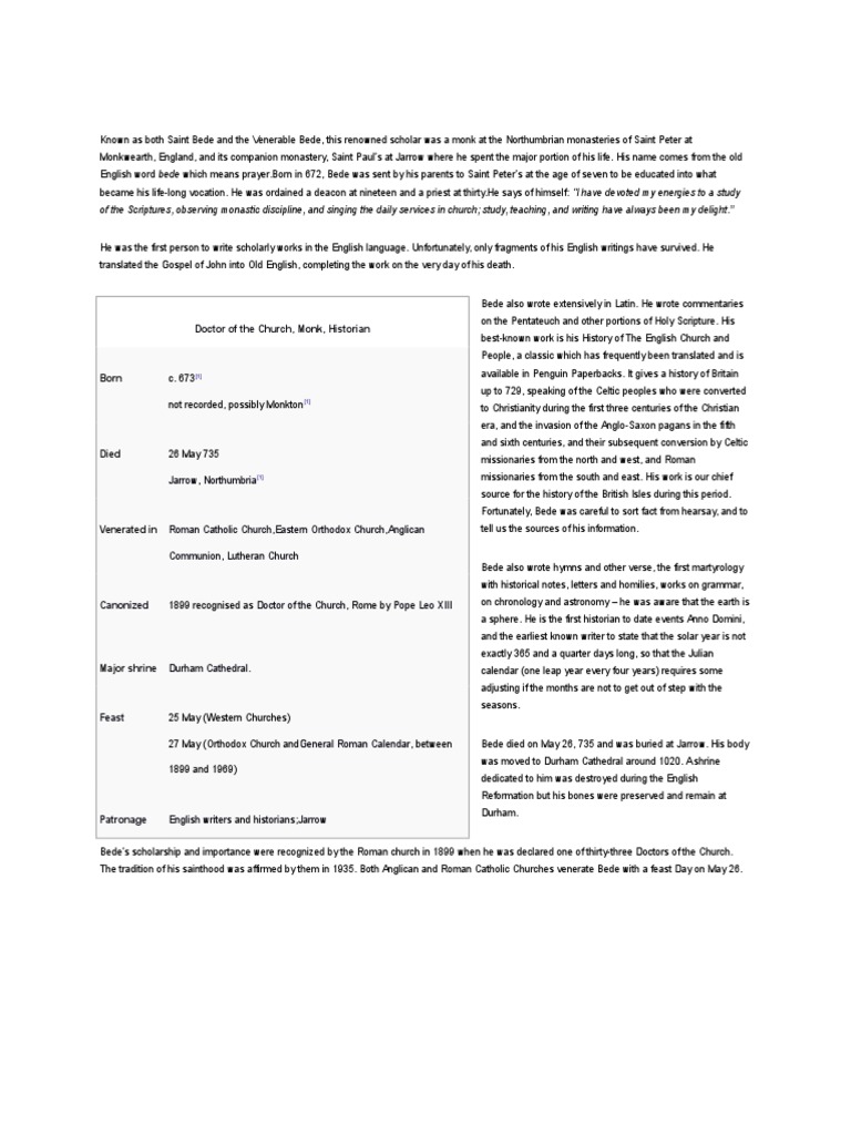 Of The Scriptures, Observing Monastic Discipline, and Singing The Daily ...