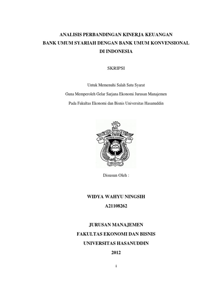 Analisis Perbandingan Kinerja Keuangan Bank Umum Syariah Dengan Bank Umum Konvensional Di ...