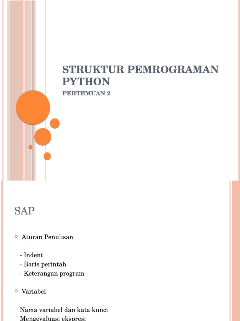 STRUKTUR PEMROGRAMAN PYTHON | PDF