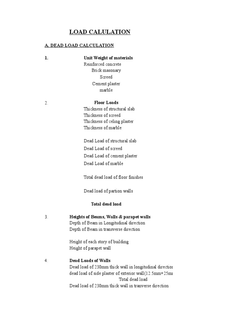 Load Calculation | PDF | Stairs | Structural Load