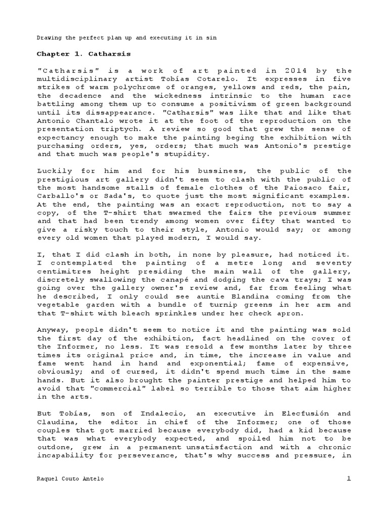 Chapter 1. Catharsis: Drawing The Perfect Plan Up and Executing It in Sin | PDF | Paintings ...