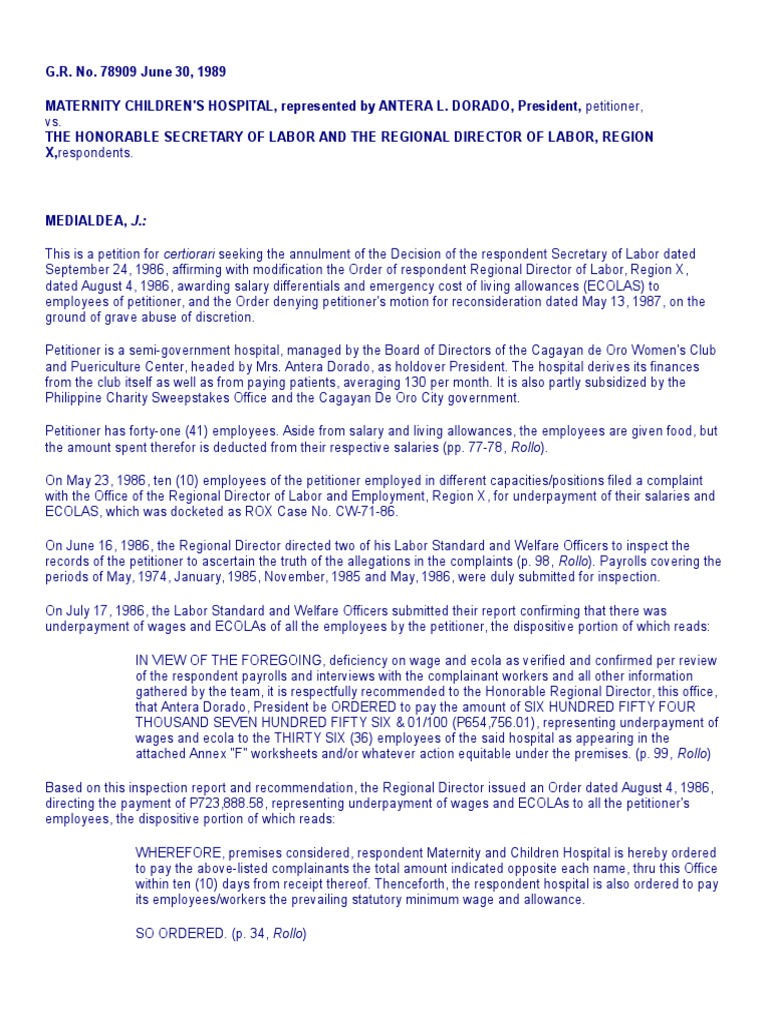 Labor Cases Module 1 | PDF | Arbitration | International Labor Standards