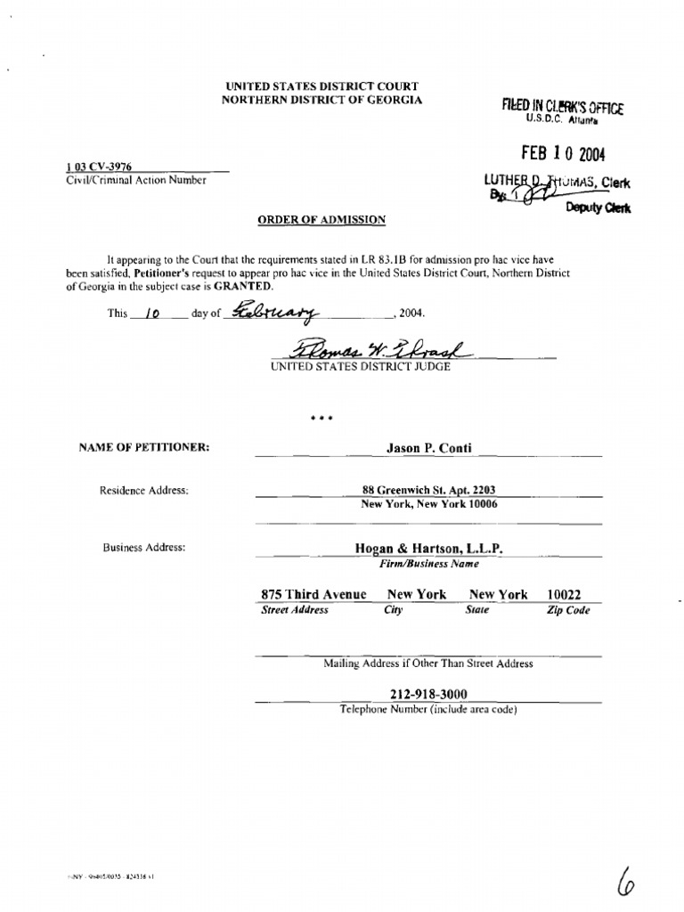 Order Grantomg Appl Jason Conti | PDF