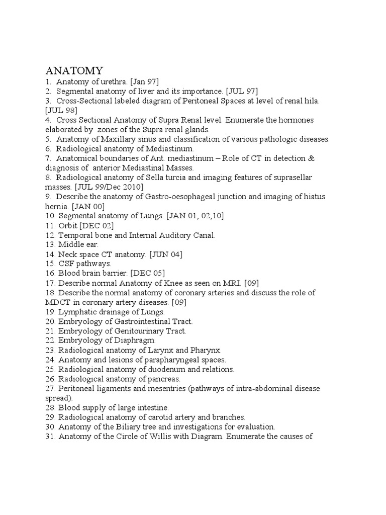 DNB Radiology Papers | PDF | Radiology | Heart