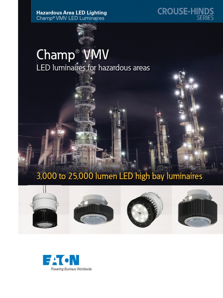 Champ® VMV: LED Luminaires For Hazardous Areas | PDF | Lighting | Light ...