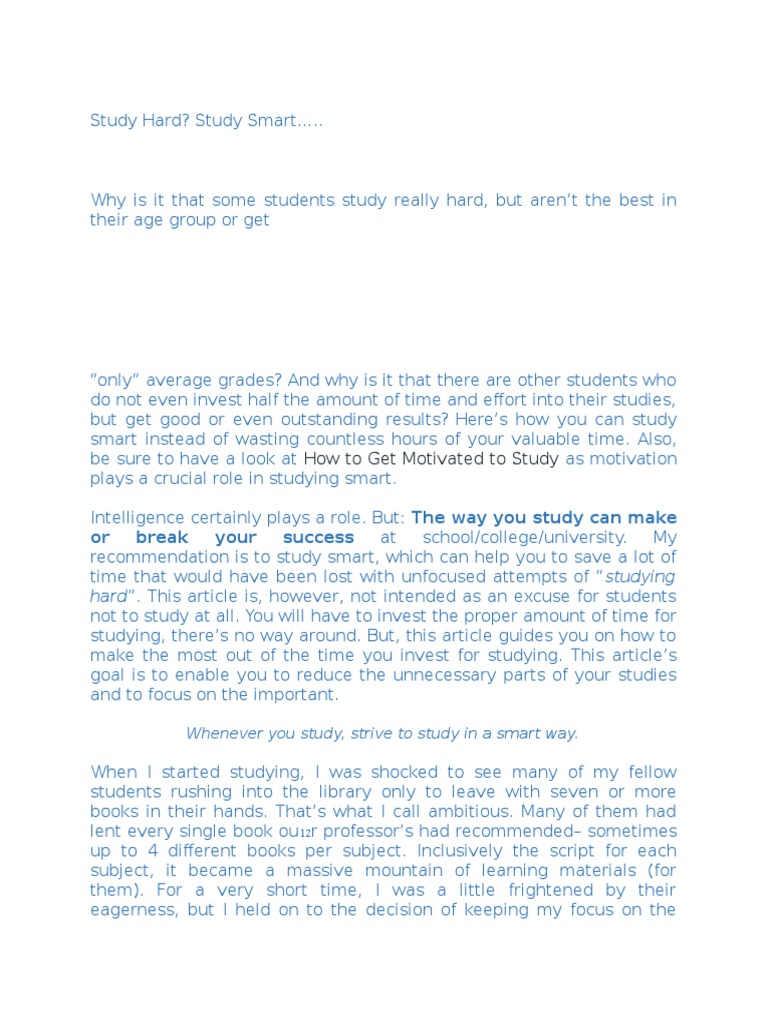 Or Break Your Success: How To Get Motivated To Study | Download Free ...