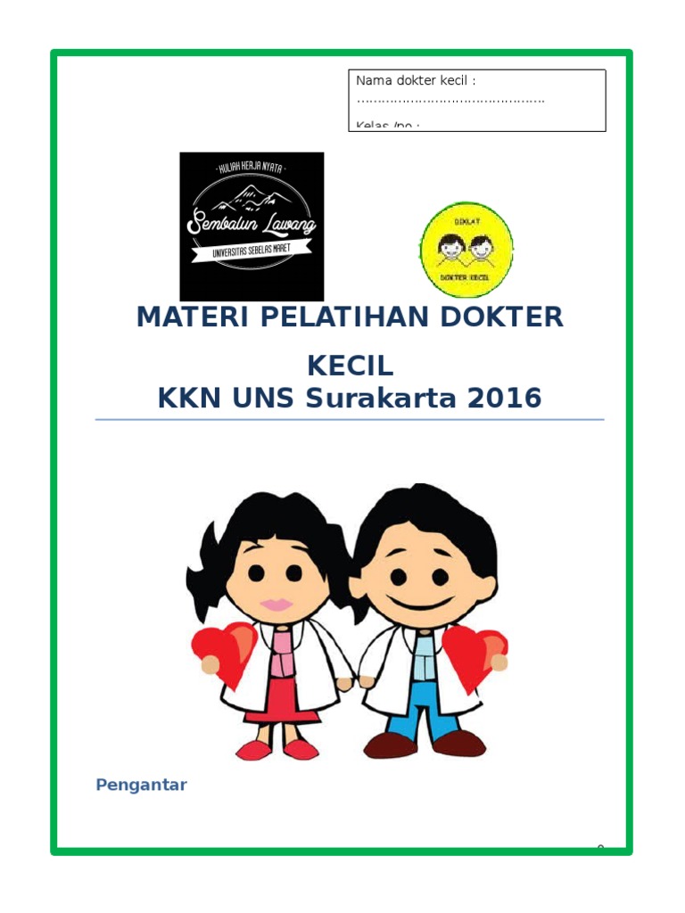 Booklet Materi Dokter Kecil - KKN Uns Sembalun | PDF | Kesehatan Holistik
