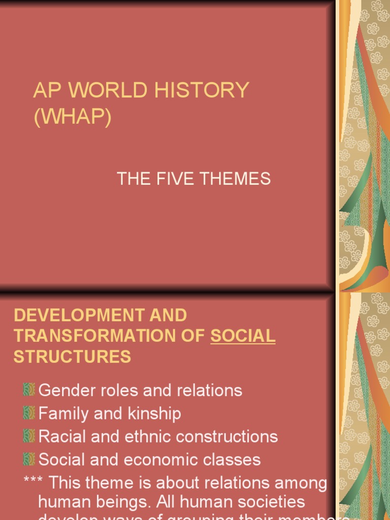 Ap World History 5 Themes | PDF