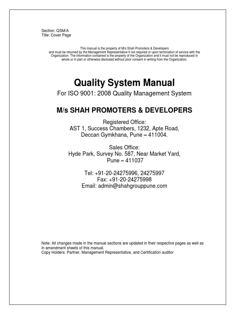 Quality Manual 2 | PDF | Quality Management System | Iso 9000