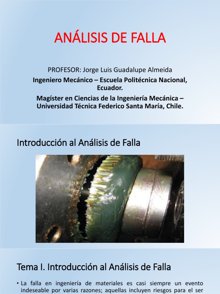 Clase 1 Analisis de Falla | PDF | Mecánica de fractura | Ductilidad