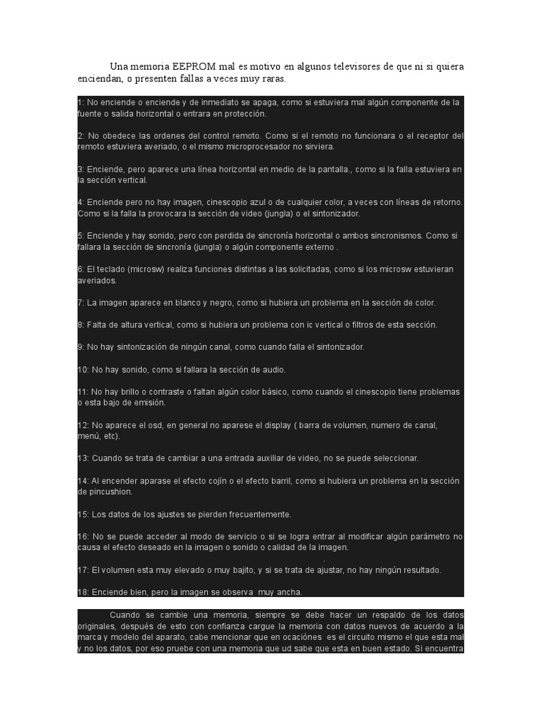 EEPROM | PDF | Televisión | Microcontrolador