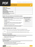 Tender Checklist | PDF | Business