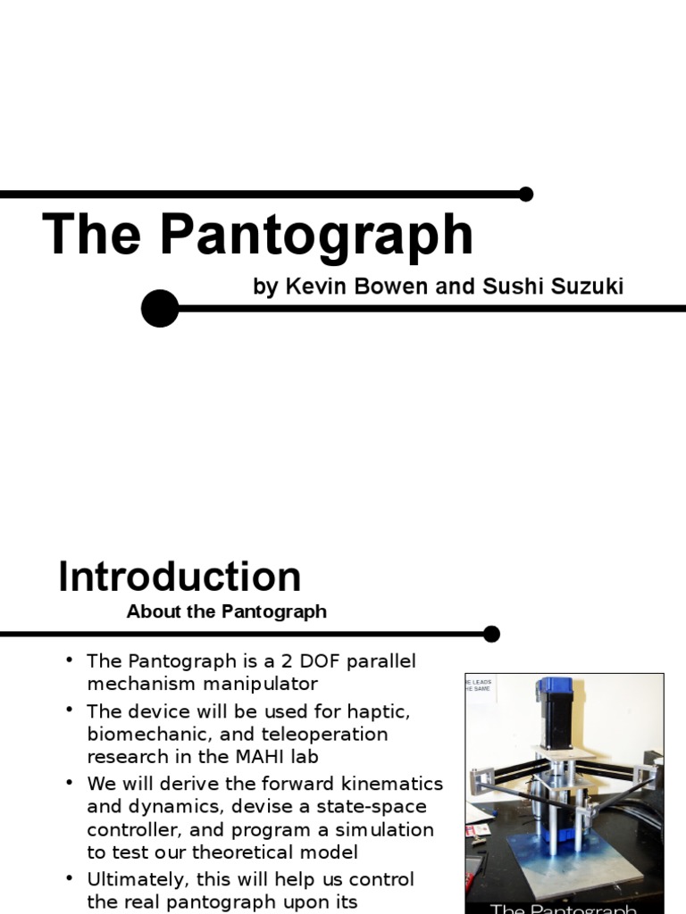 Pantograph Presentation | PDF | Simulation | Kinematics