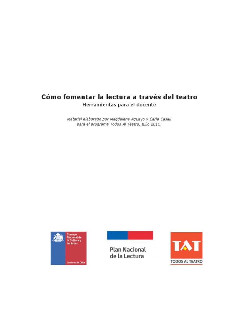 Fomentar la lectura con teatro en aula | PDF | Lectura (proceso) | Autor