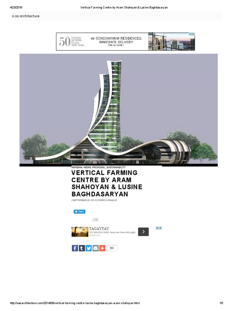 Vertical Farming Centre by Aram Shahoyan & Lusine Baghdasaryan | Download Free PDF | Agriculture ...