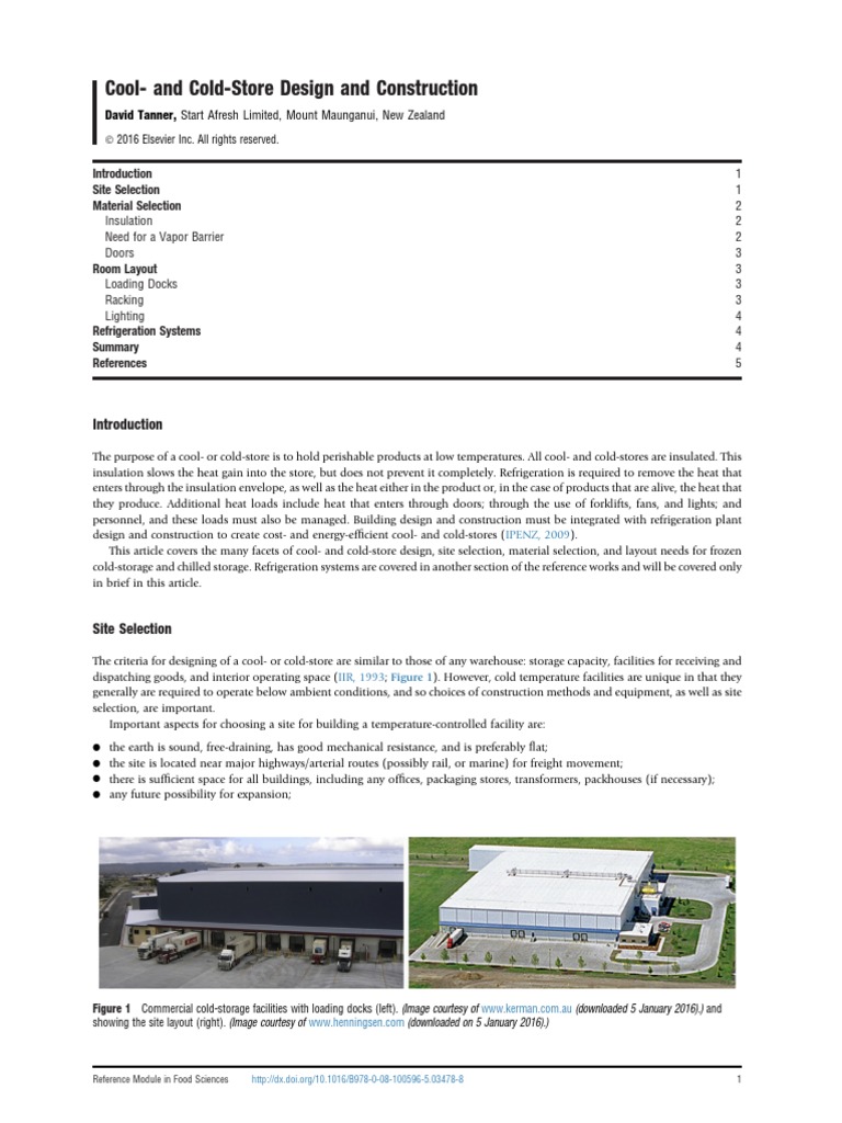Cold Storage Design Guide | PDF | Thermal Insulation | Refrigeration
