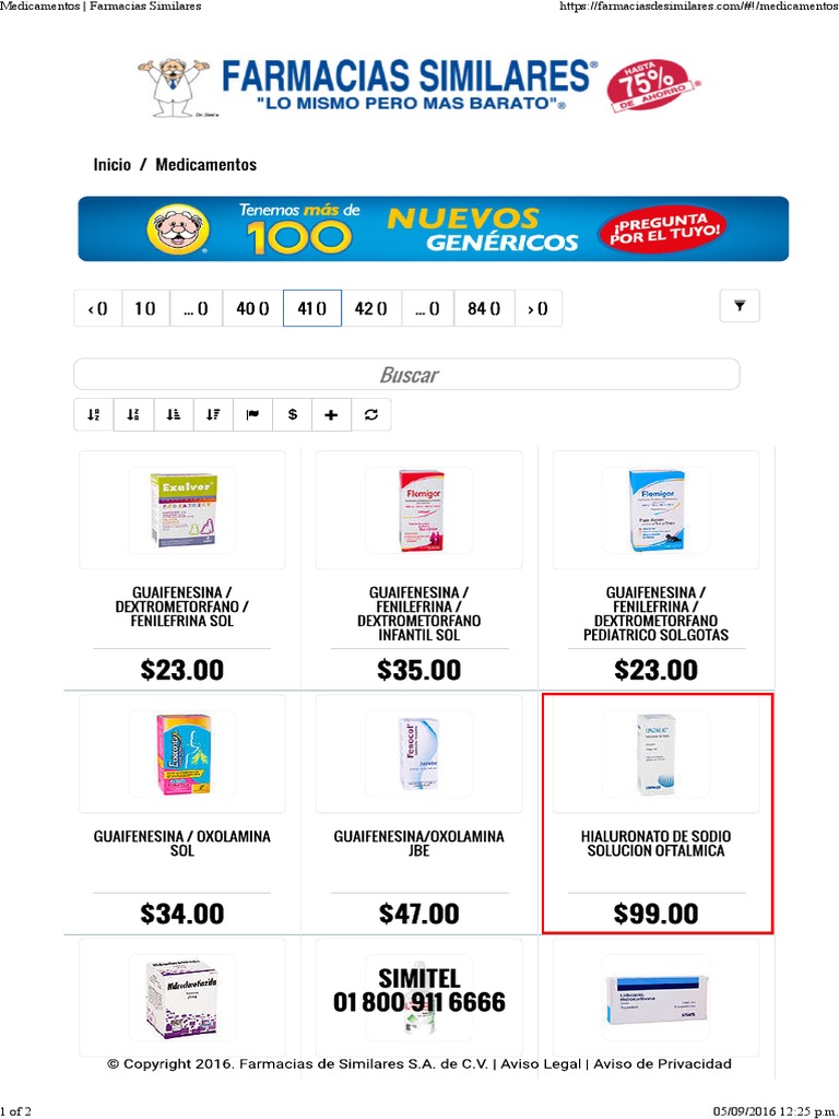 Medicamentos _ Farmacias Similares