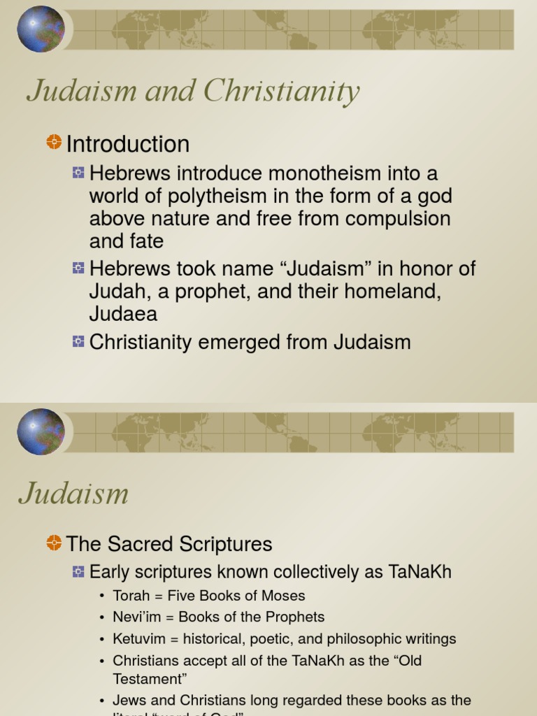 Power Point Judaism and Christianiy | PDF | Tanakh | Bible