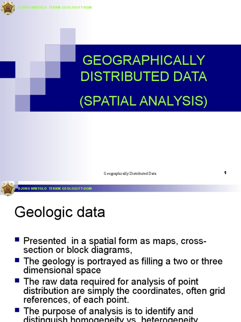 Geographically Distributed Data (Spatial Analysis) | PDF | Anisotropy | Chemistry