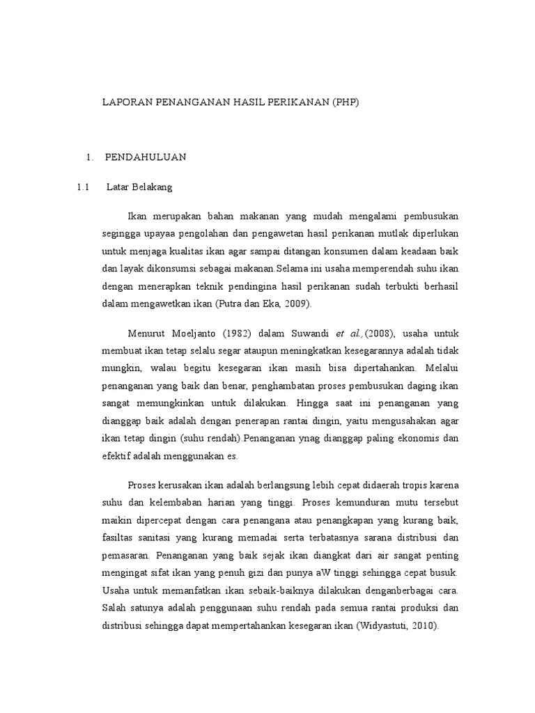 Laporan Penanganan Hasil Perikanan | PDF | Kesehatan Holistik | Sains & Matematika