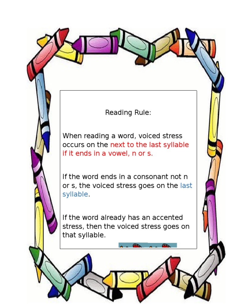 Spanish Word Stress Rules | PDF
