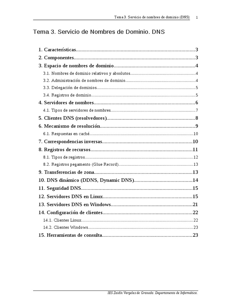 Sri - Tema 3 DNS Rev 1.4 | PDF | Servidor web | Internet y web