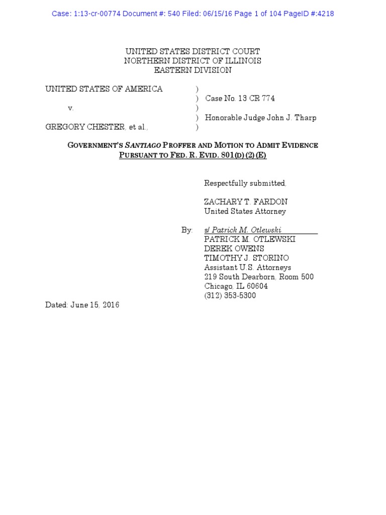 Hobos Proffer | PDF | Hearsay | Conspiracy (Criminal)