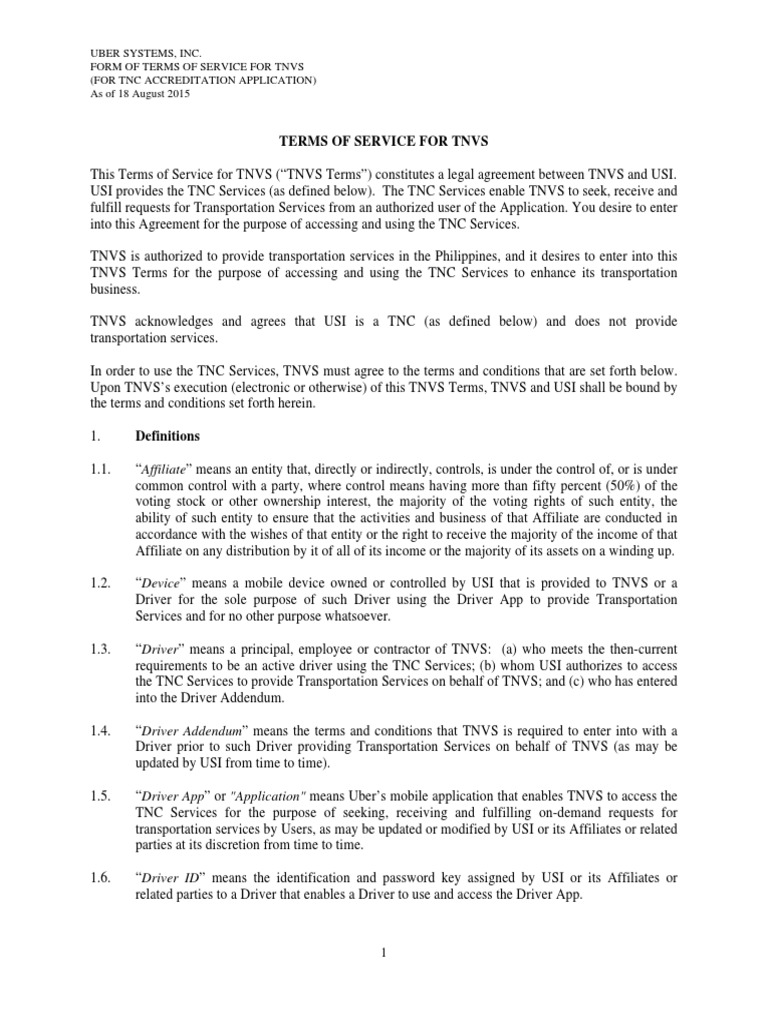 TNVS+Terms+and+Conditions Compressed | PDF | Indemnity | Insurance