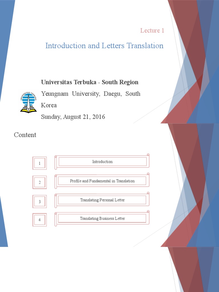 English For Translation - Aditya - Module 1 | PDF | Translations | Language Interpretation