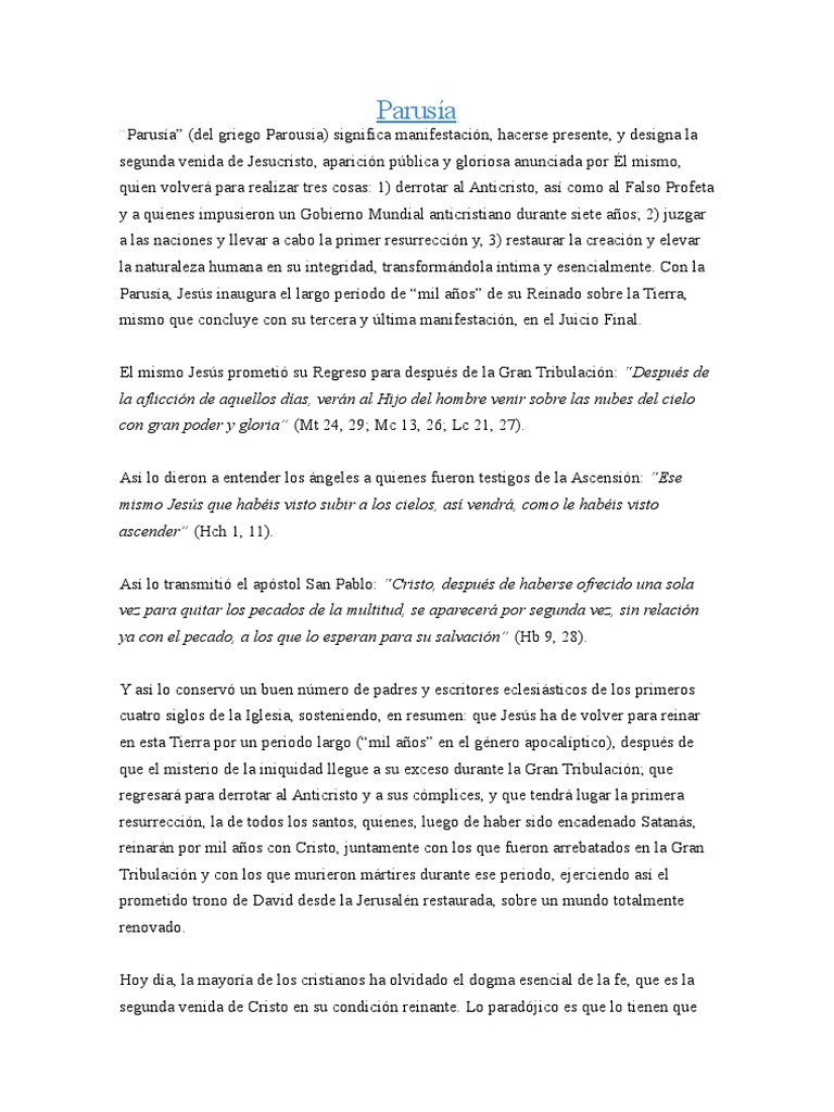 La esperanza de la venida del Señor: Entendiendo la diferencia entre la ...