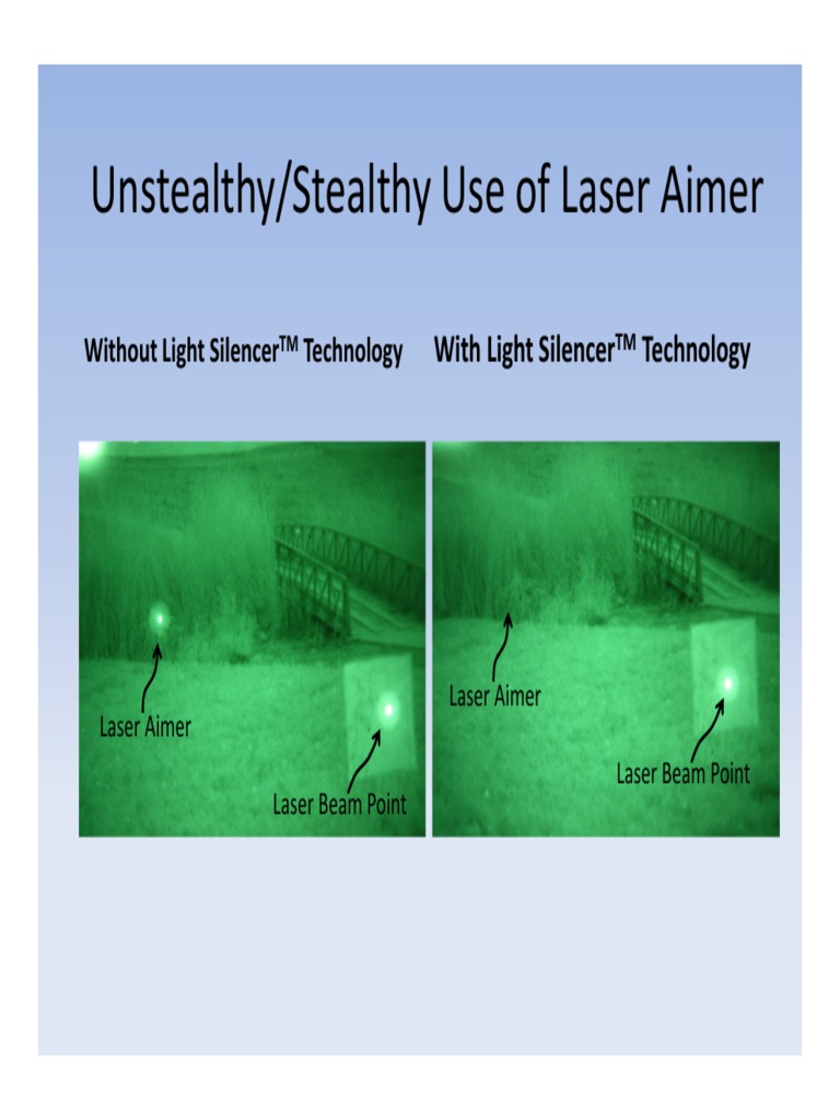Unstealthy/Stealthy Use of Laser Aimer: Without Light Silencer Technology | PDF
