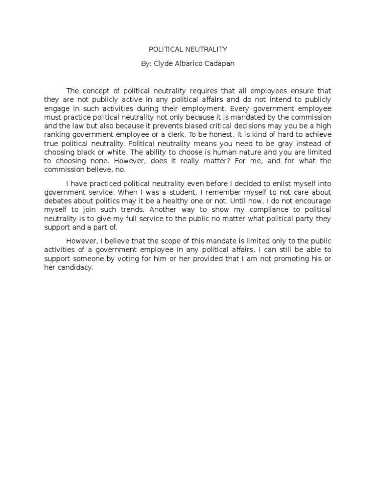 Political Neutrality