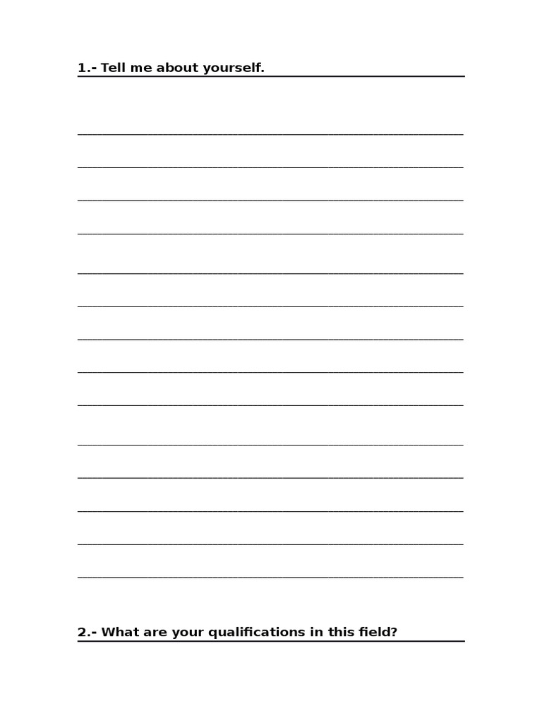 Personal Interview | PDF