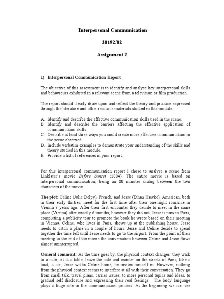 Interpersonal Communication 3 | PDF | Body Language | Communication