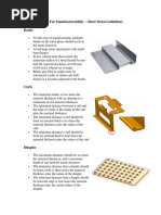 Sheetmetal Design Guidelines | PDF | Sheet Metal | Metalworking