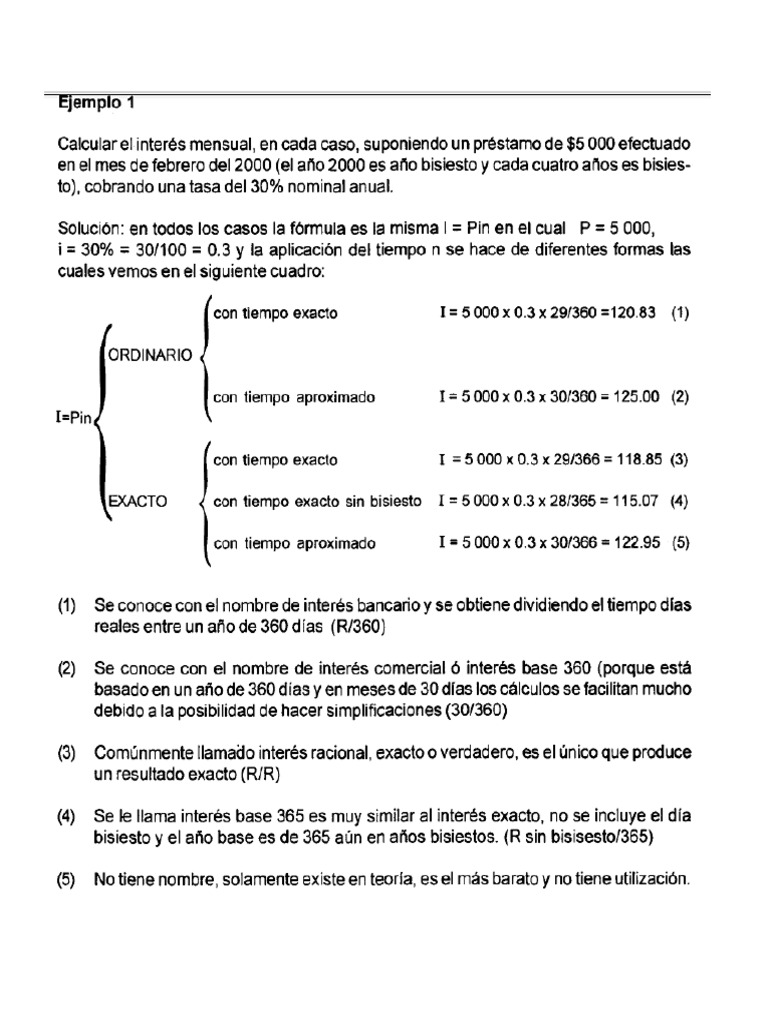 Clases de Interés Simple | PDF | Calendario | Interés
