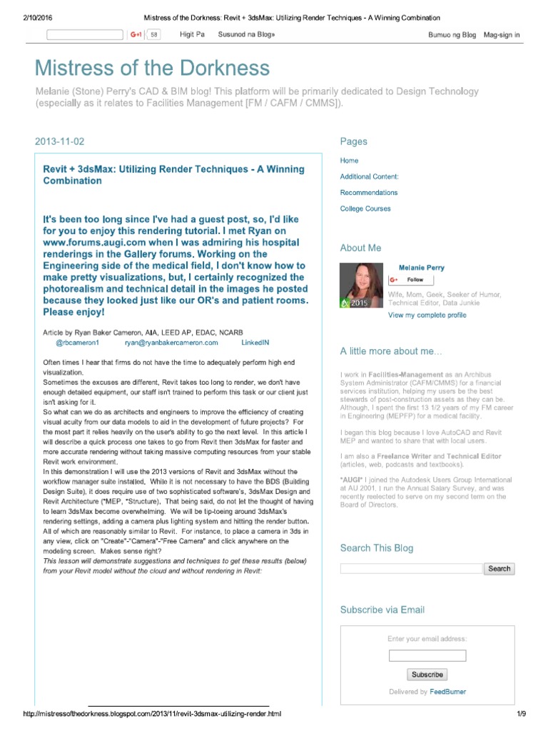 Mistress of The Dorkness - Revit + 3dsmax PDF | PDF