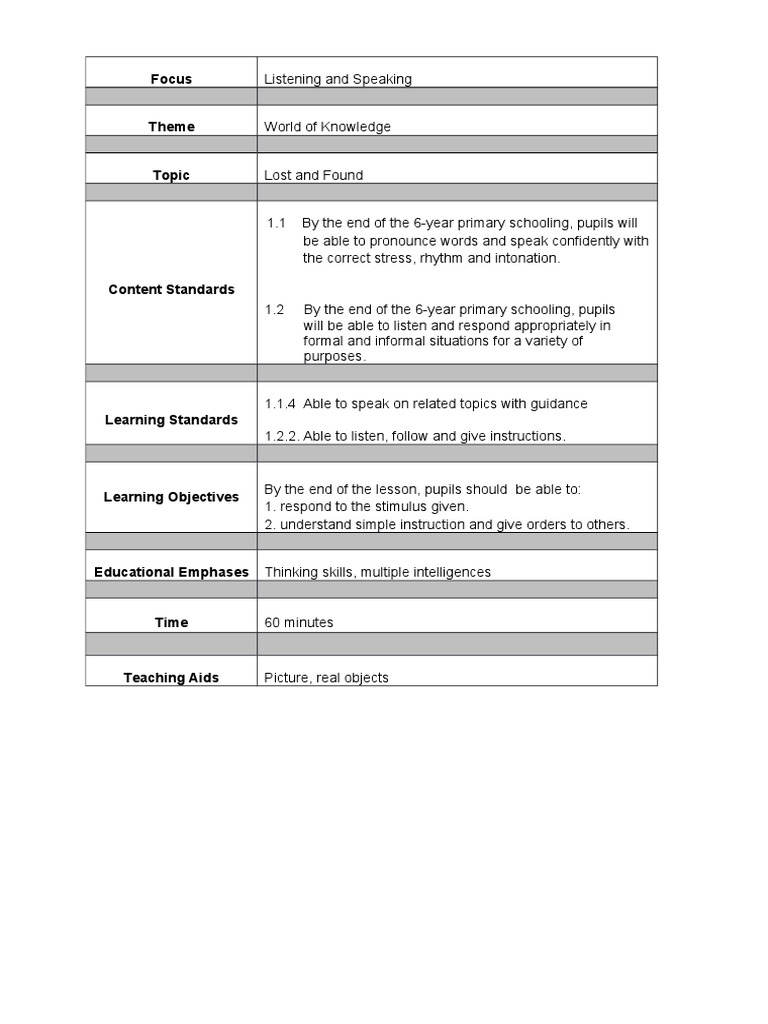 Unit 6 Lost and Found | PDF | Reading Comprehension | Learning