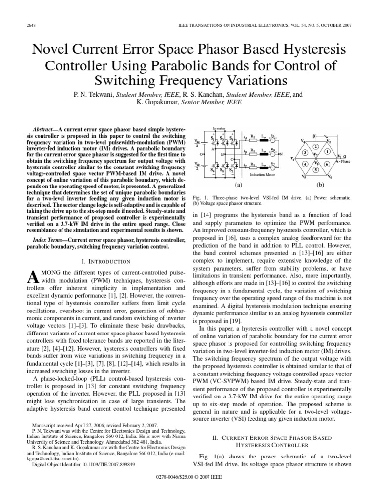 Hysteresis Controller | PDF | Power Inverter | Power Electronics