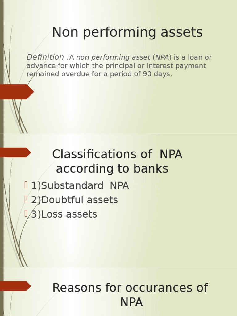 Non Performing Assets | PDF