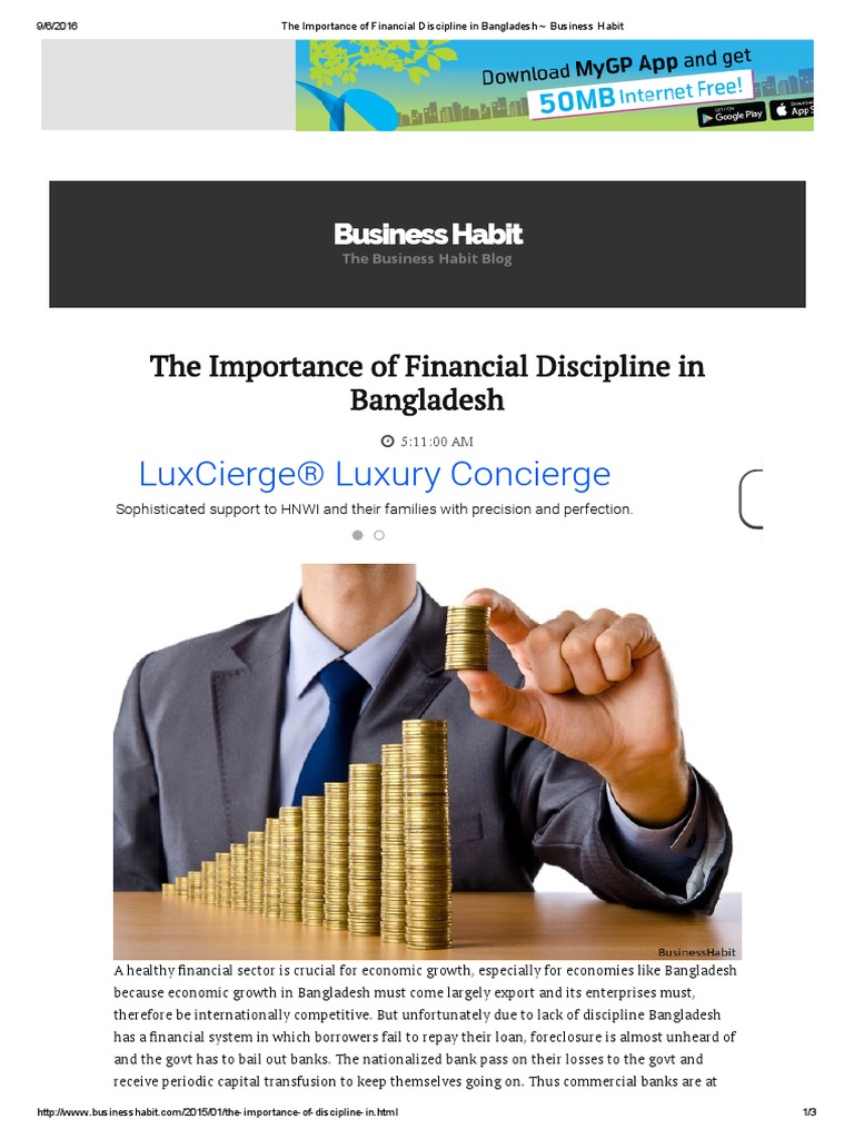 The Importance of Financial Discipline in Bangladesh - Business Habit ...