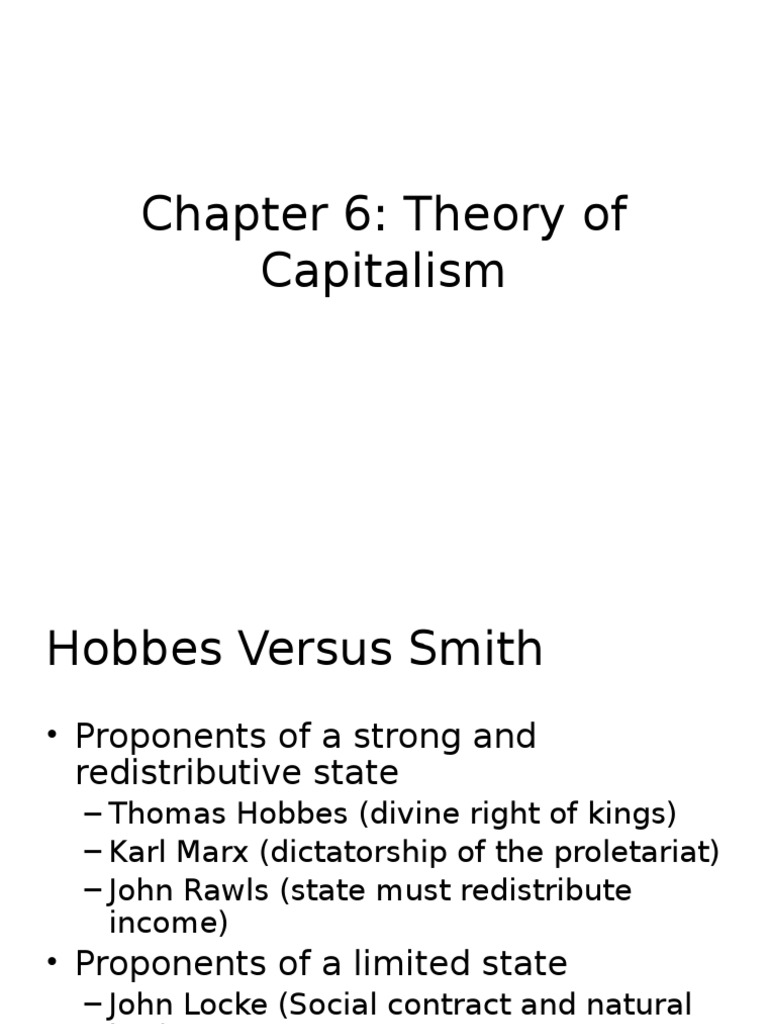 Theory of Capitalism | PDF | Adam Smith | Leviathan (Book)