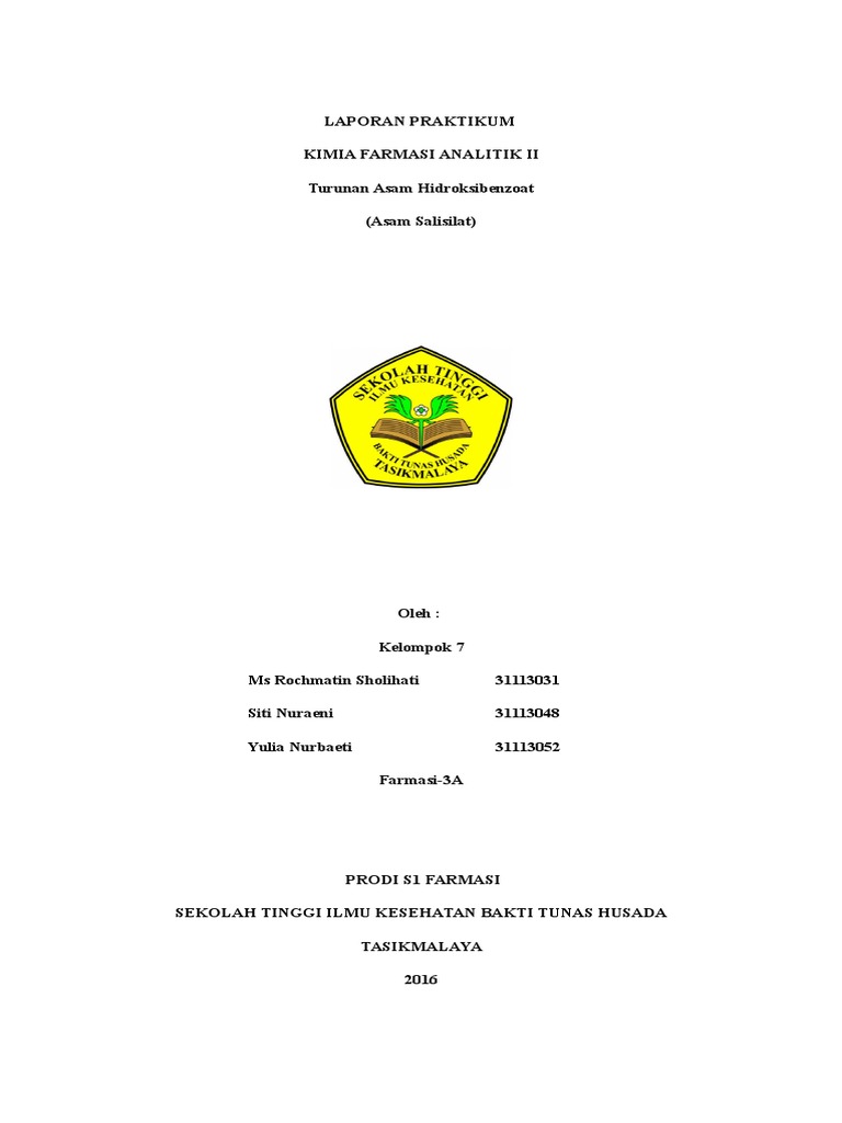 Laporan KFA II Asam Salisilat | PDF