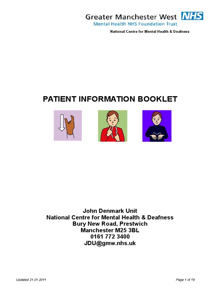 Patient Information Booklet | PDF | Cheque | Wellness