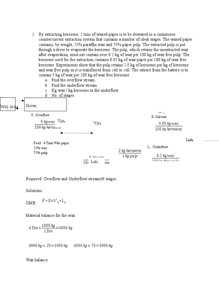 Separation Process Compilation of Problem Set | PDF | Solution | Solubility